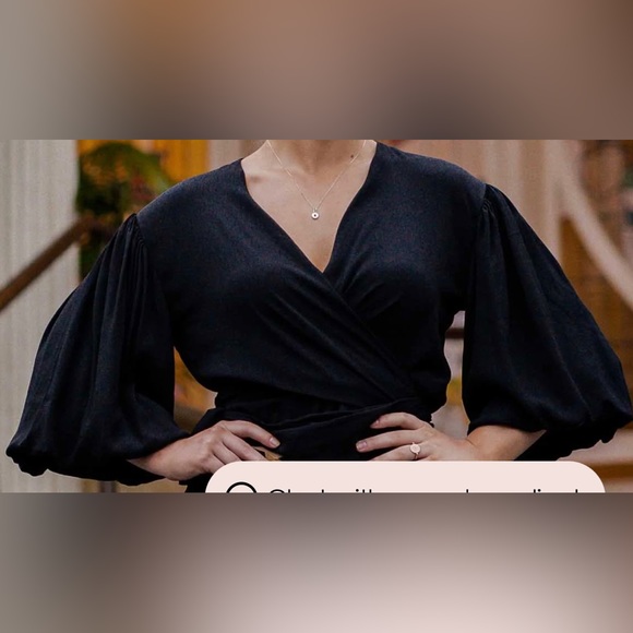 Violet Fish | Tops | Violet Fish Black Wrap Around Top | Poshmark